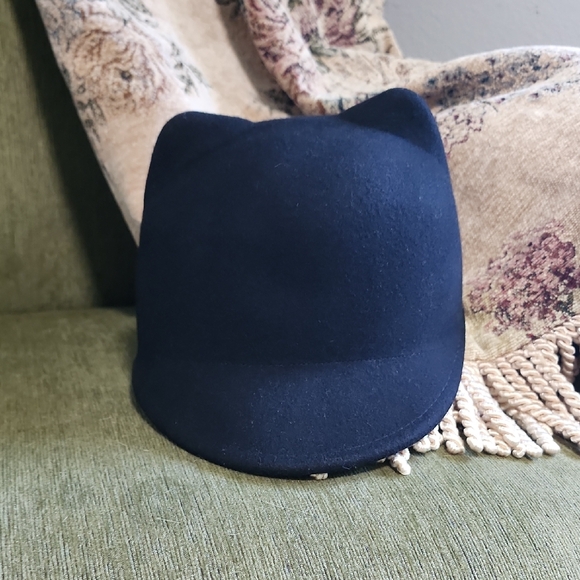 Zara | Accessories | Zara Black Felt Cat Ear Hat | Poshmark